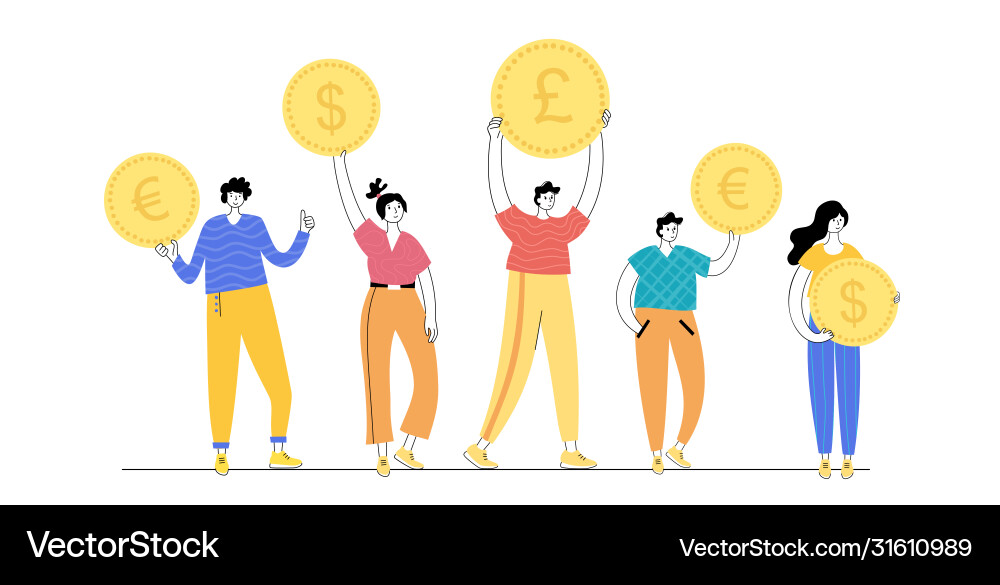 Donation and financing Royalty Free Vector Image