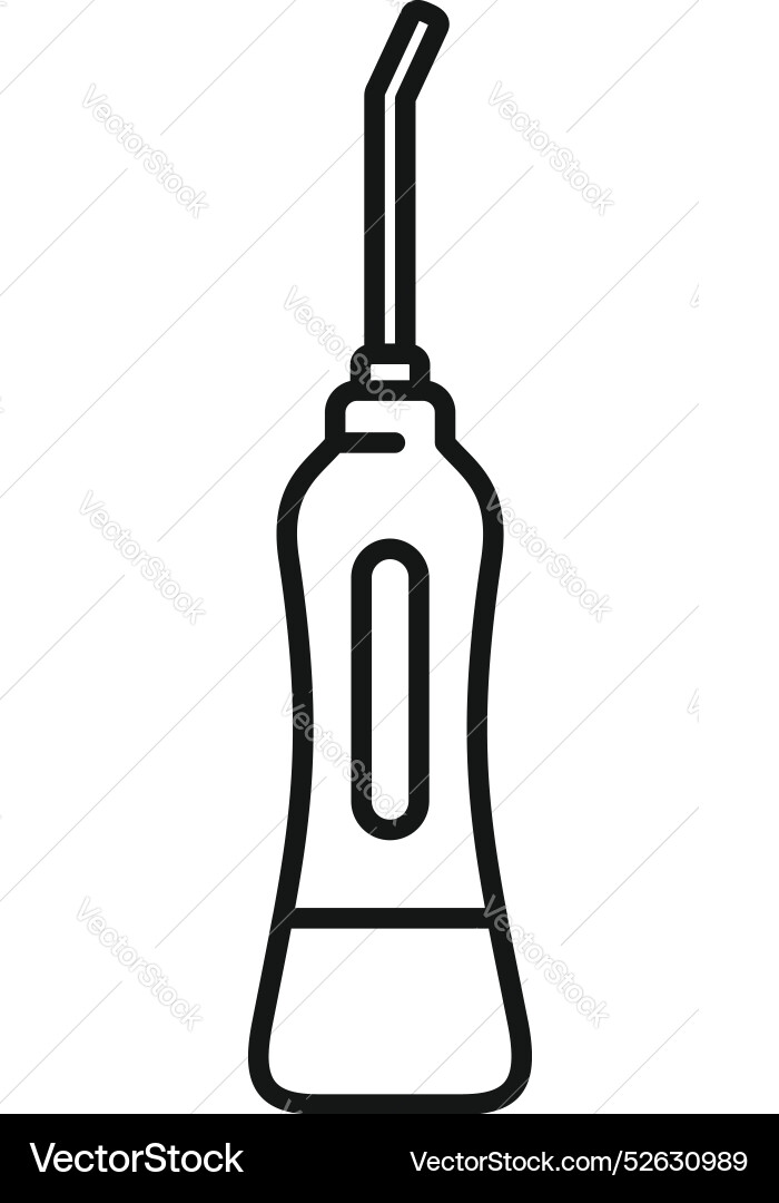Electric water flosser removing plaque Royalty Free Vector