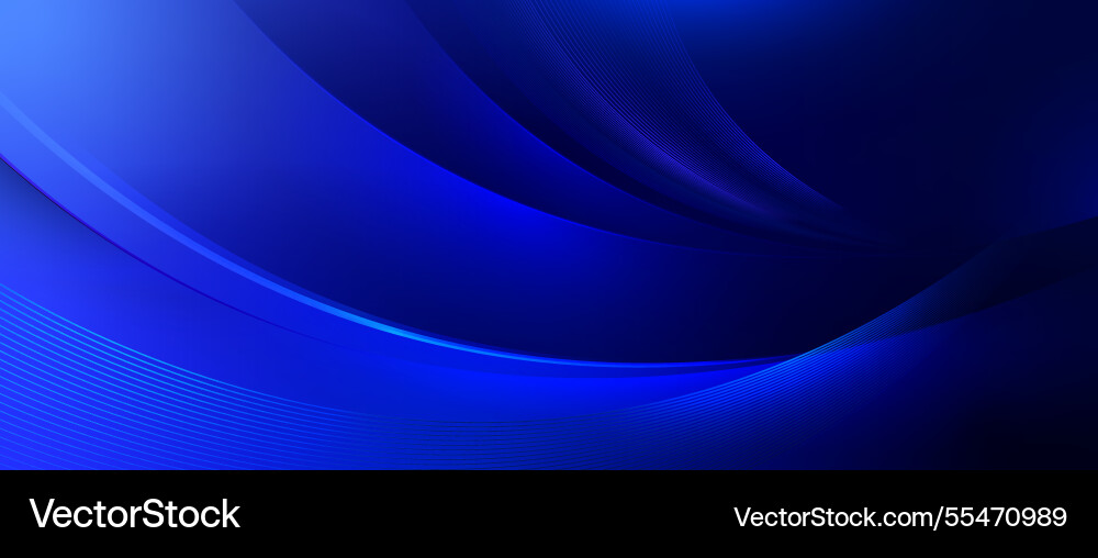 Elegant blue gradient waves Royalty Free Vector Image