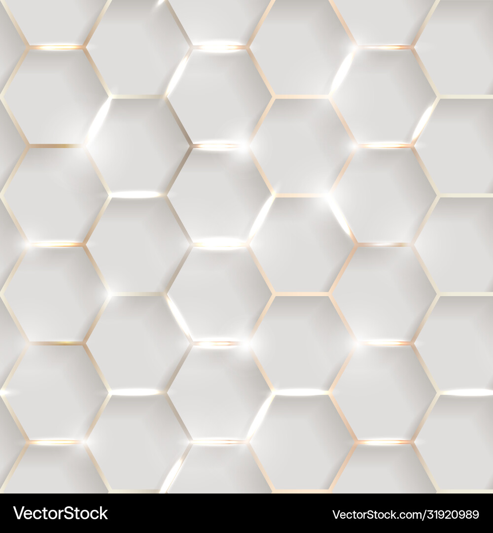 Metallic Hex Grid Background Royalty Free Vector Image