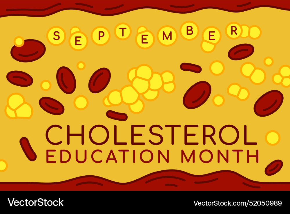 National cholesterol education month editable Vector Image