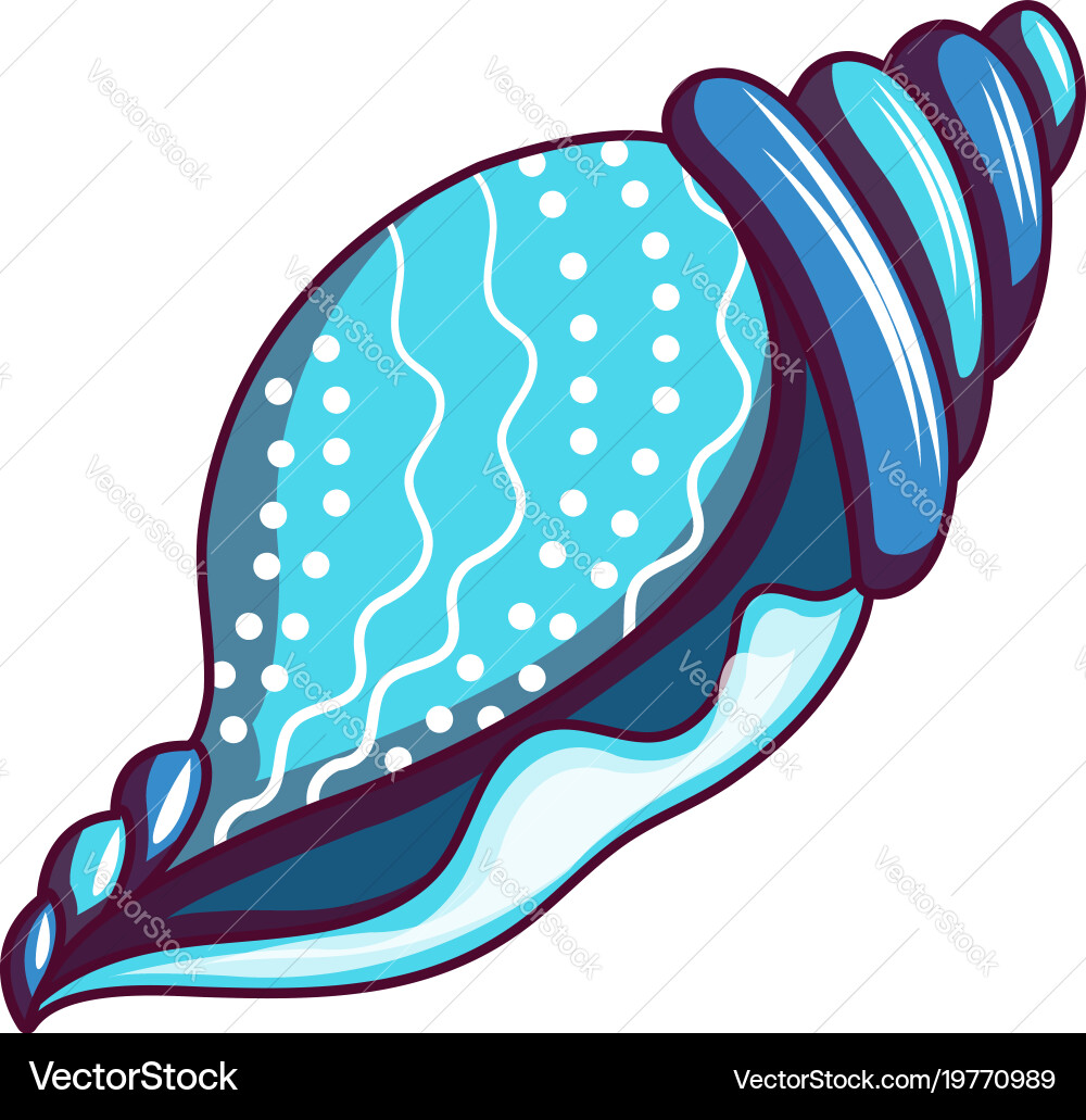 Nature shell icon cartoon style Royalty Free Vector Image