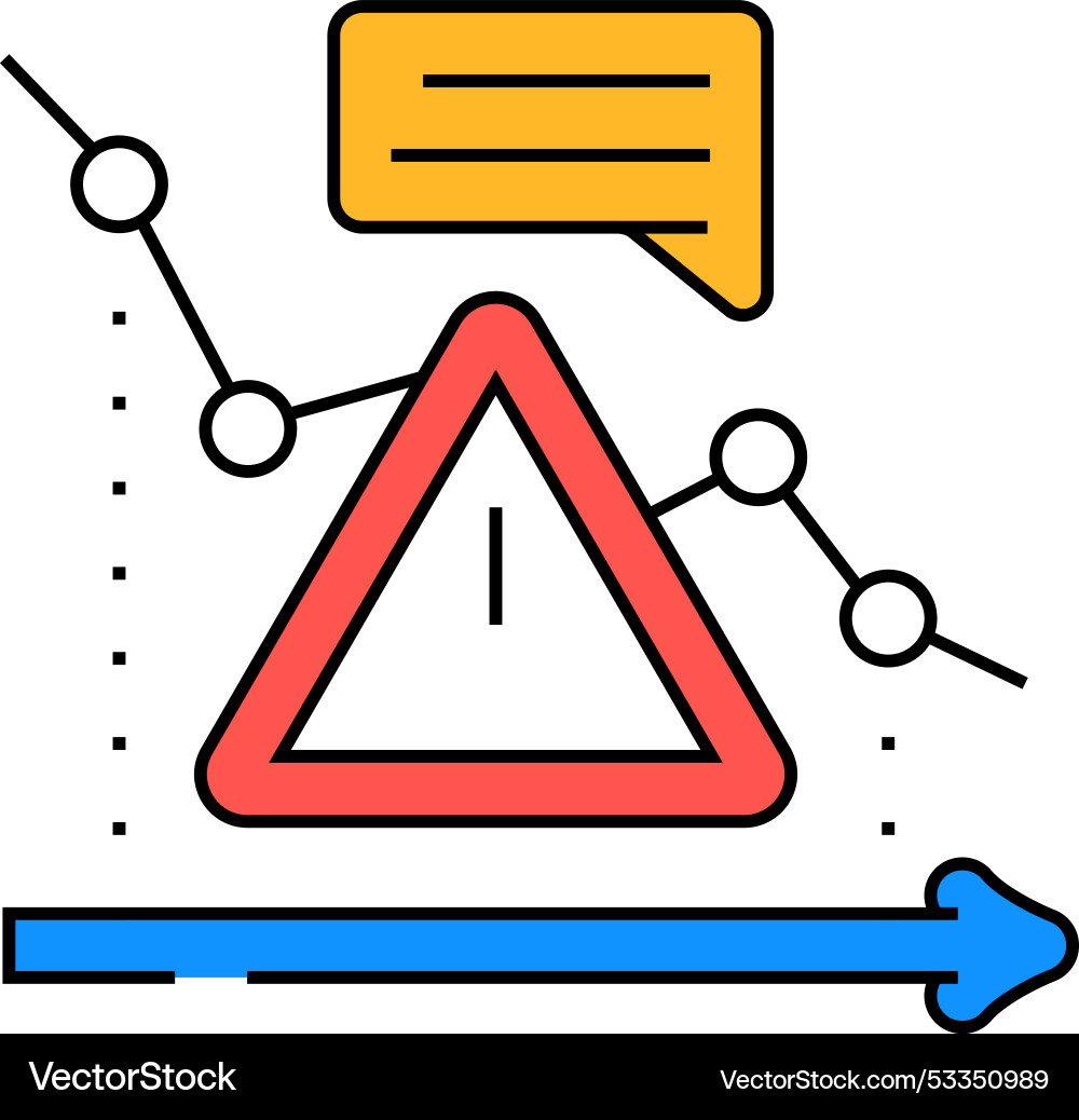 Reduction risk icon color Royalty Free Vector Image