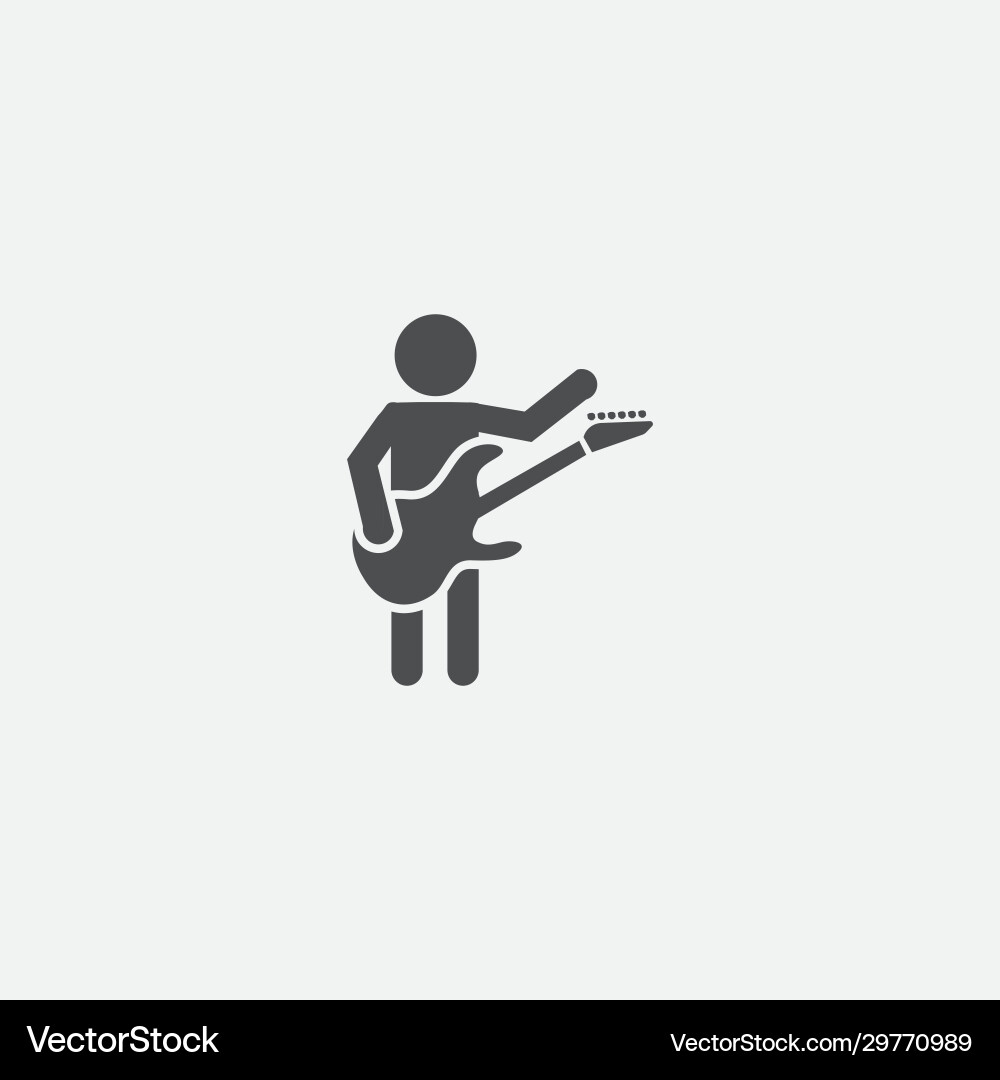 Rock guitarist icon Royalty Free Vector Image - VectorStock