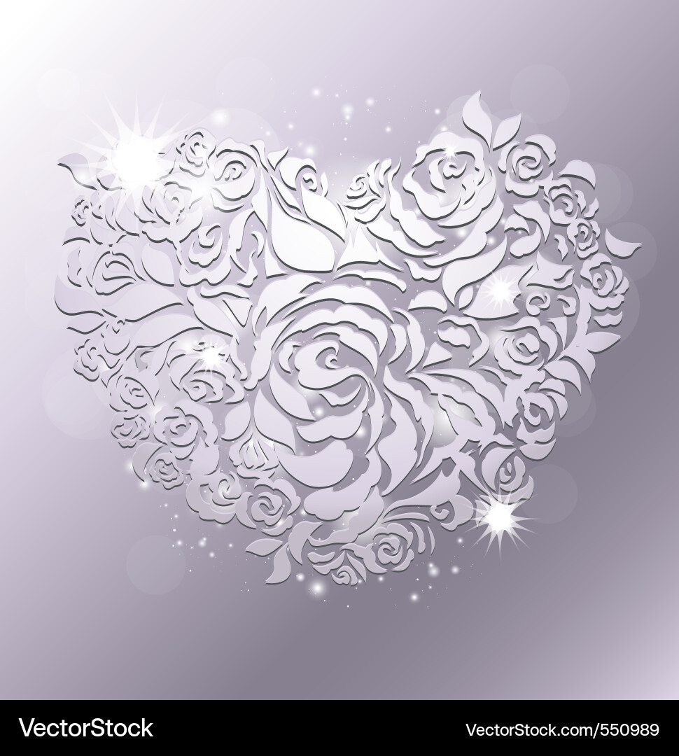 Rose papercut Royalty Free Vector Image - VectorStock