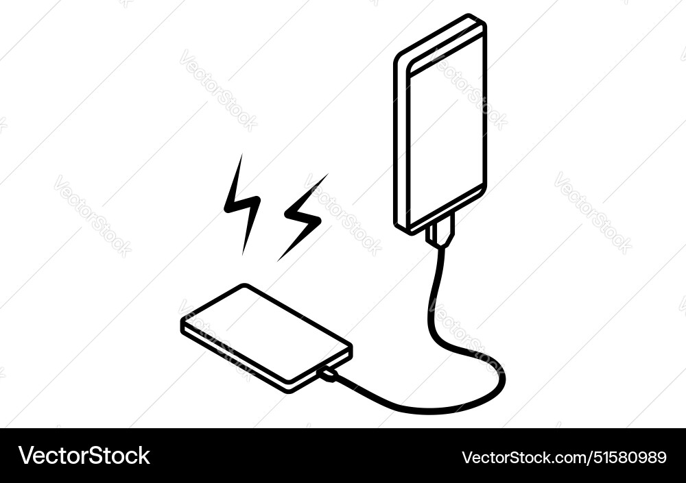 Simple line drawing of emergency kit mobile Vector Image