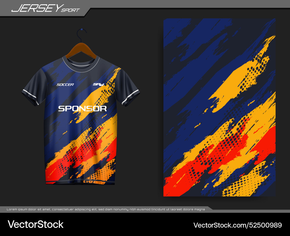 Sports geometric racing jersey design Royalty Free Vector