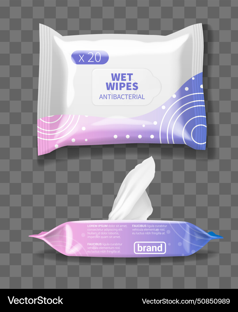 Tissue packaging mockup Royalty Free Vector Image