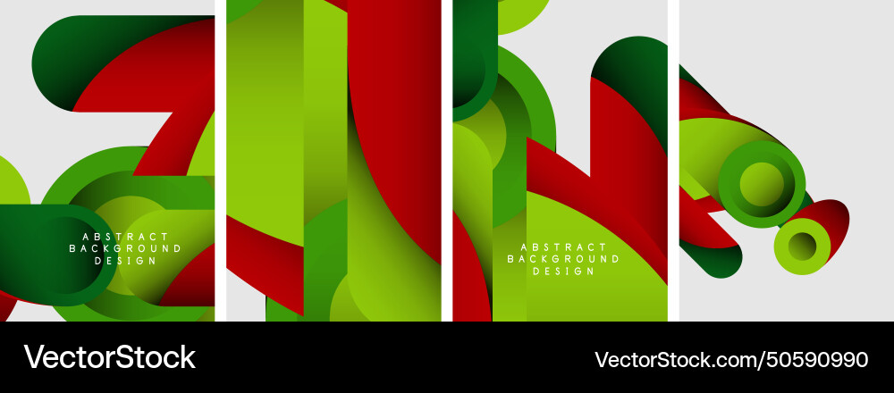 Abstract round shapes and circles poster designs Vector Image