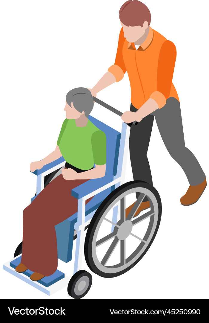 Care worker icon Royalty Free Vector Image - VectorStock