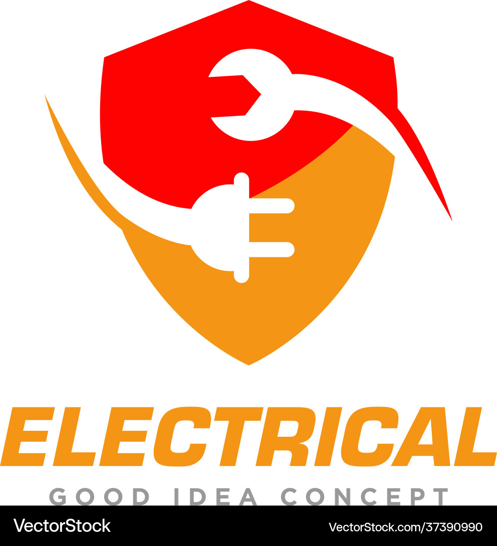 Electrical logo design Royalty Free Vector Image