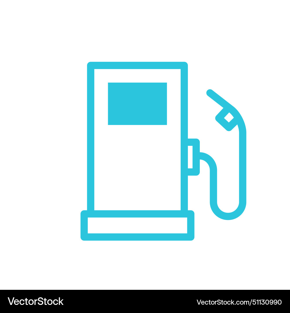Filling gas station icon isolated on white Vector Image