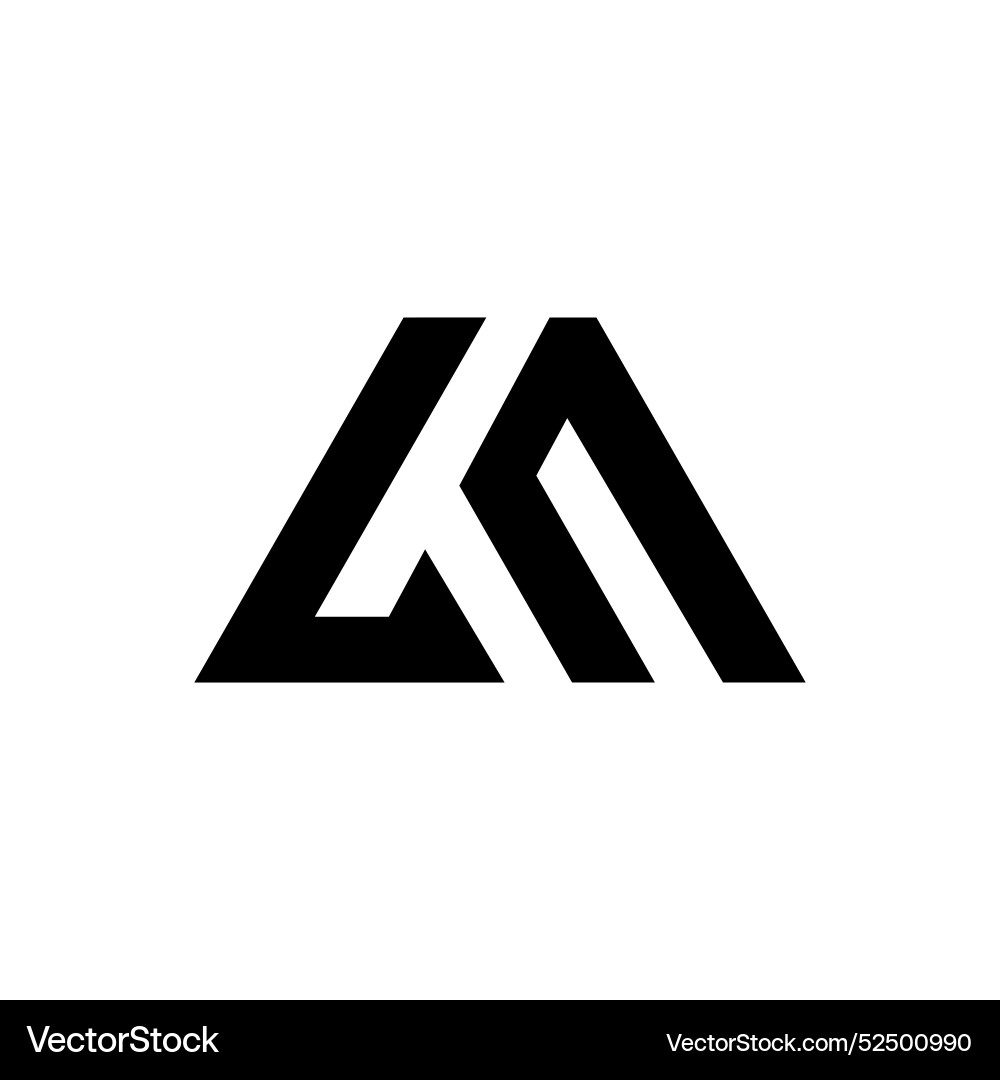 Letter lm stylish shape modern unique new logo Vector Image