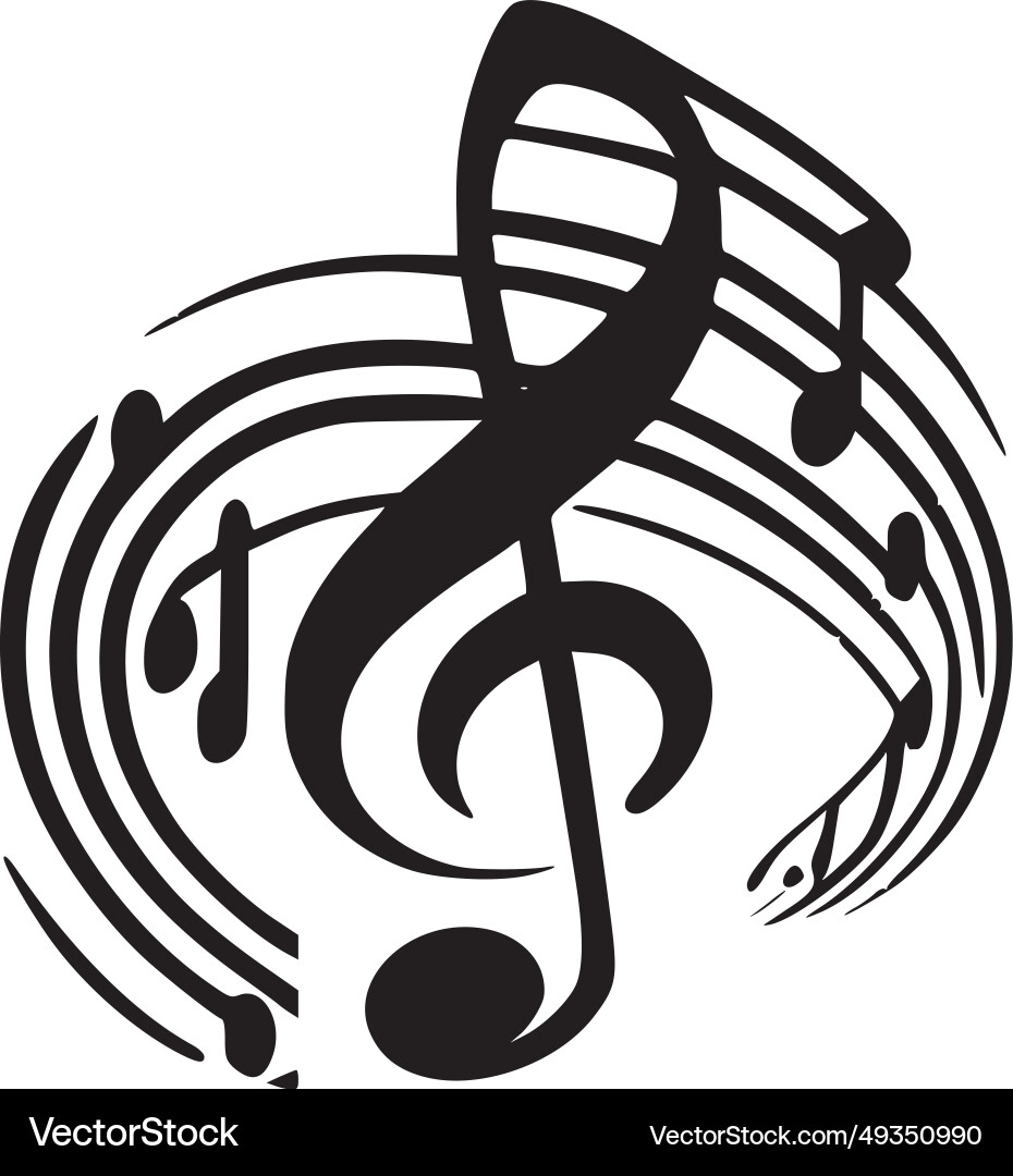 Music notes - minimalist and simple silhouette Vector Image