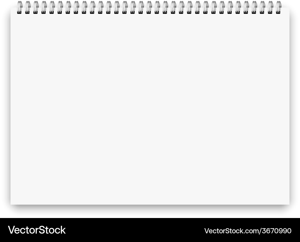 Notebook a3 size Royalty Free Vector Image - VectorStock