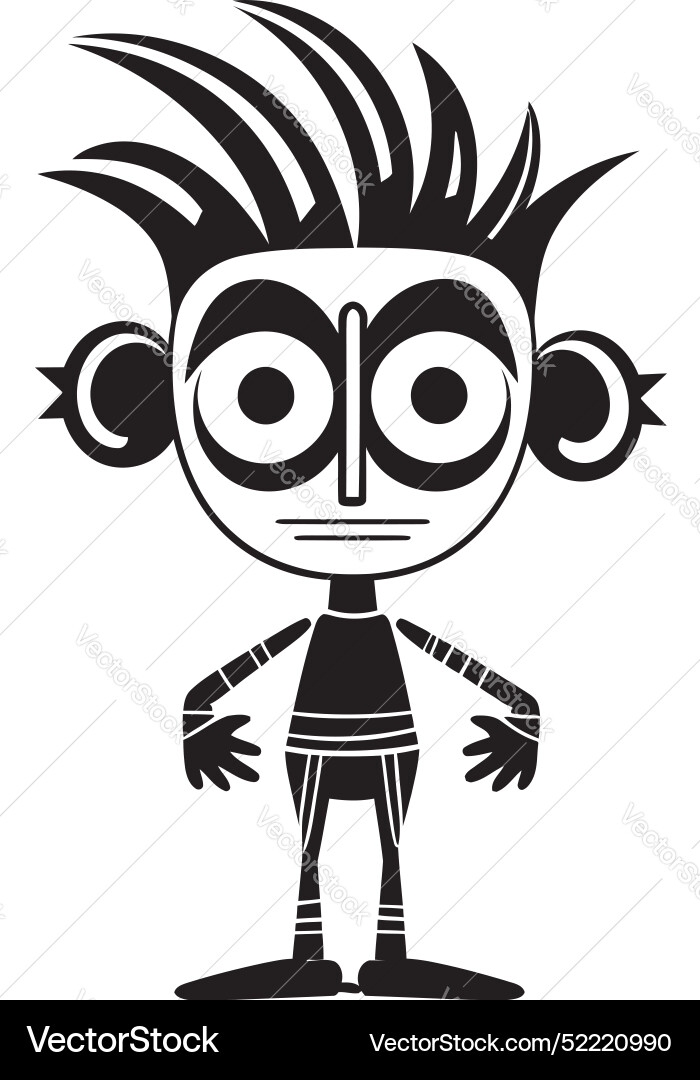 Primitivepower cartoon icon wildwarrior tribal Vector Image