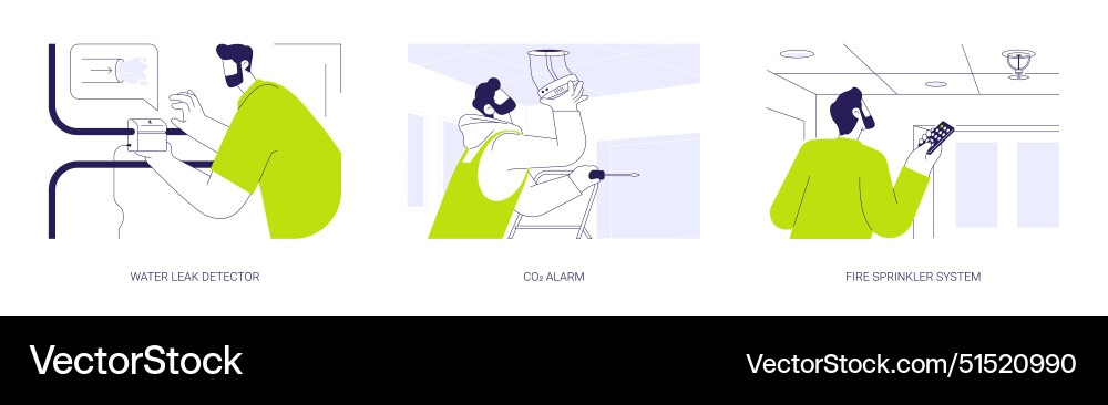 Smart home sensors abstract concept Royalty Free Vector