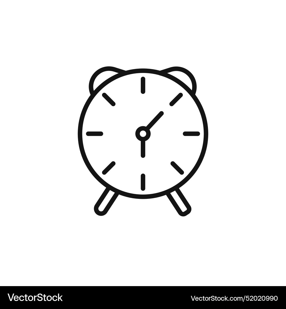 Time clock watch icon outline collection in black Vector Image