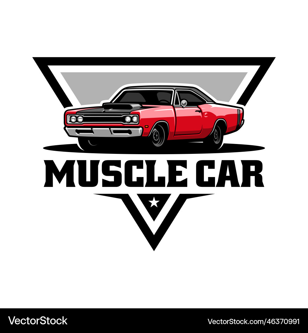 American muscle car logo Royalty Free Vector Image