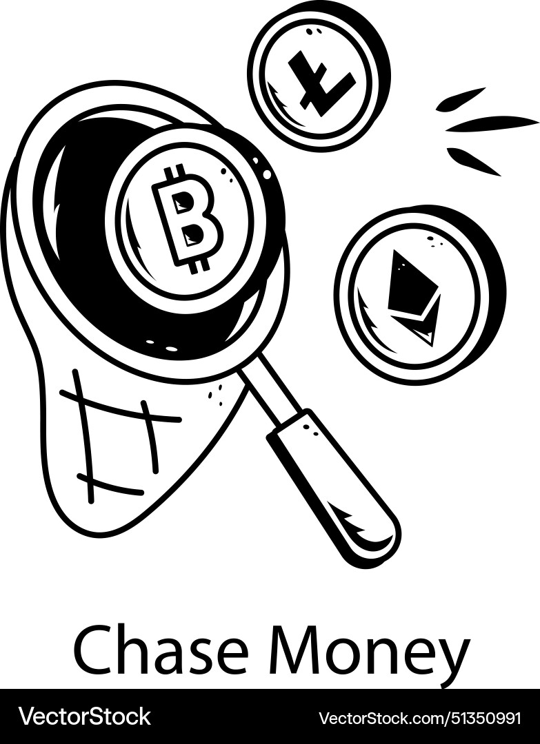 Chase money Royalty Free Vector Image - VectorStock