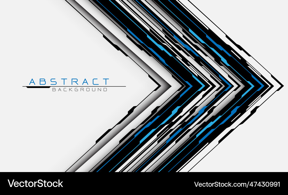 Cyber Circuit Arrows - Blue Black Royalty Free Vector Image
