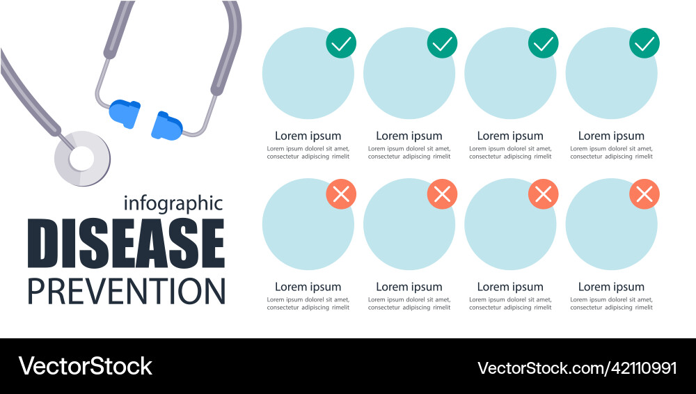 Prevent illness tips infographic chart design Vector Image