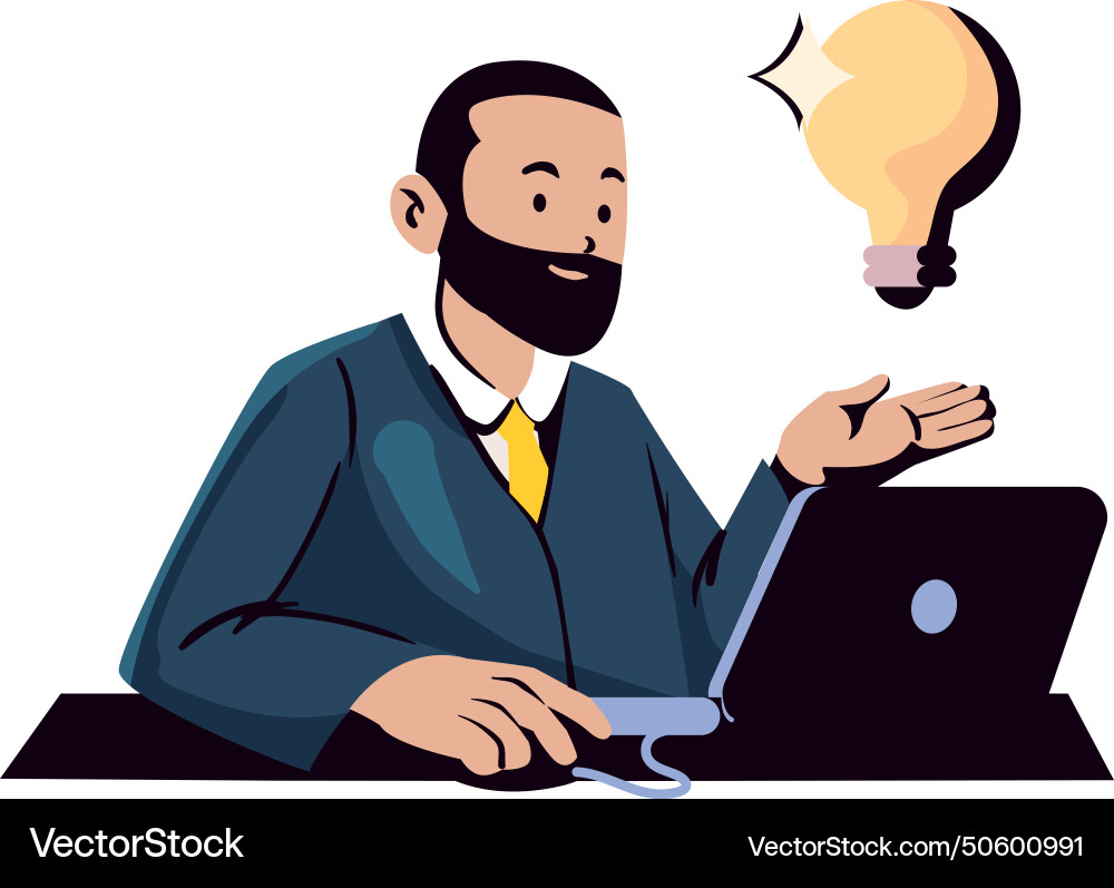 Tax day accountant man Royalty Free Vector Image
