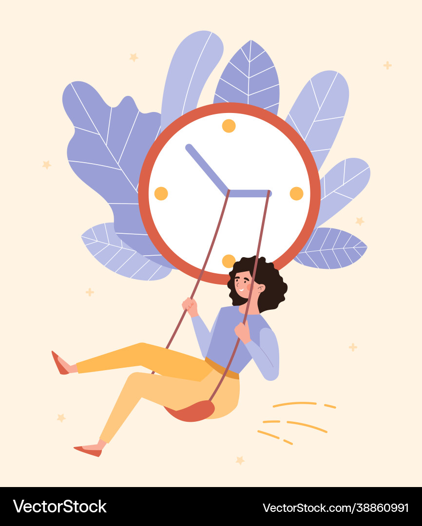 Time for yourself concept Royalty Free Vector Image