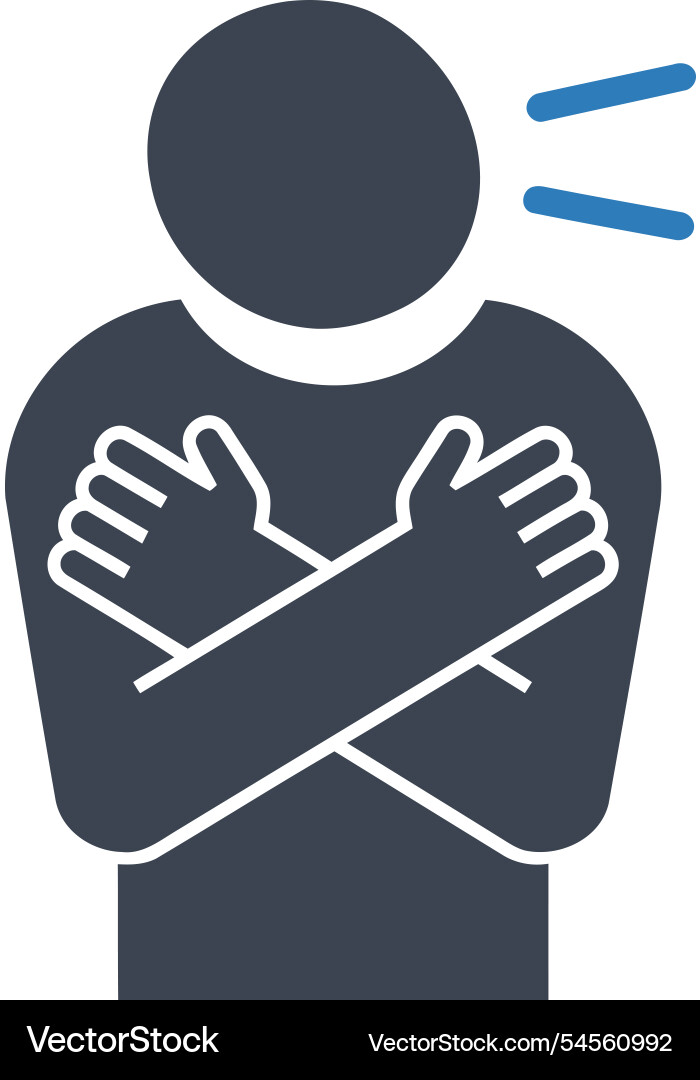 Body language rejection icon Royalty Free Vector Image
