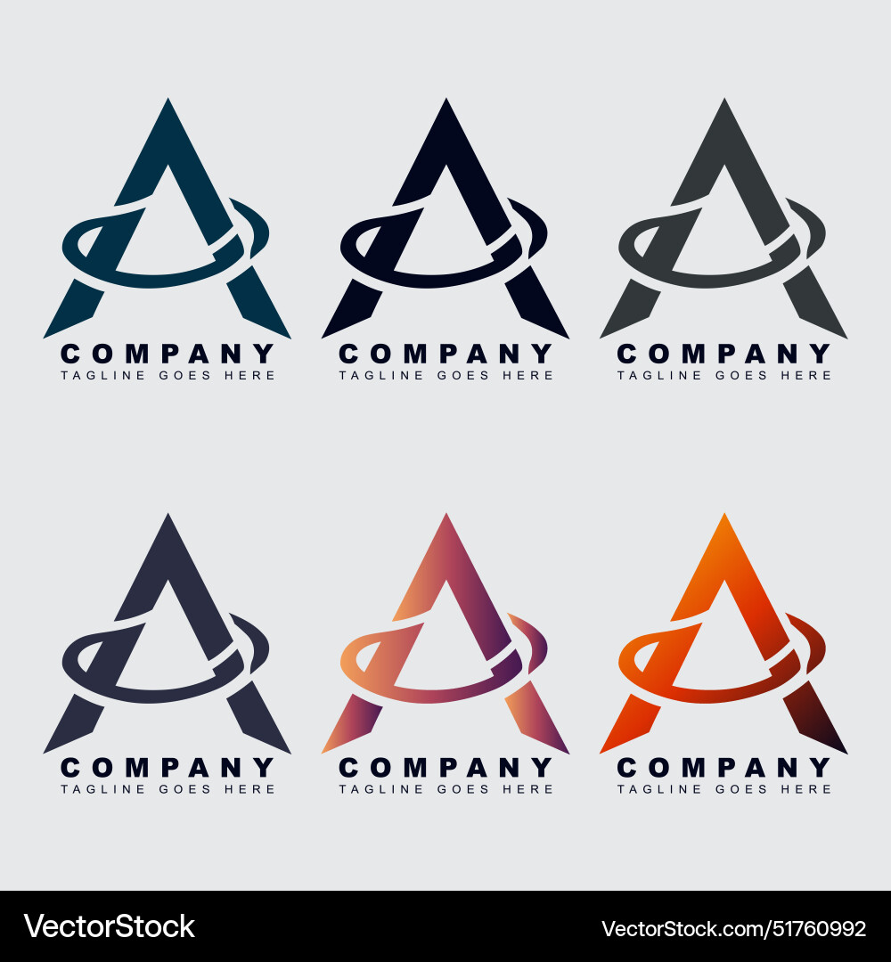 Creative letter a logo design template Royalty Free Vector