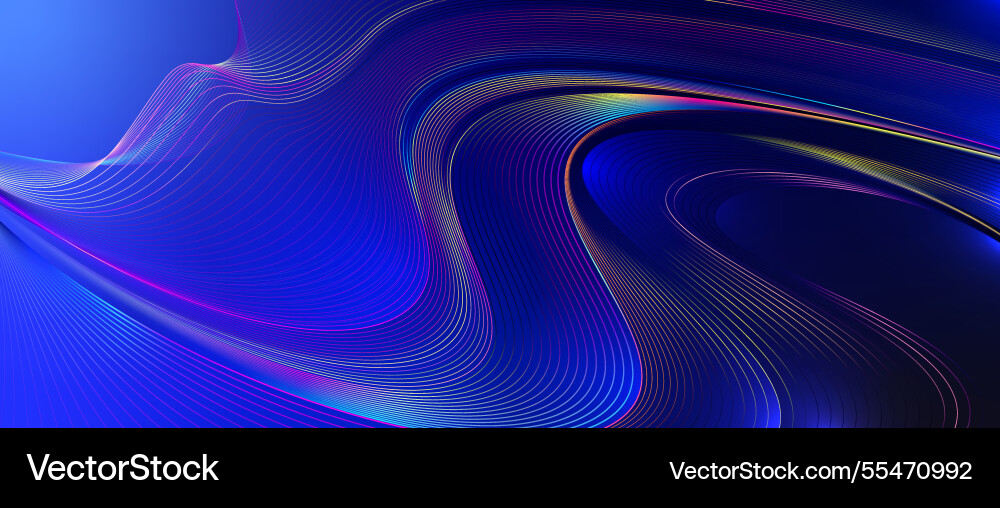 Dark blue abstract waves – Royalty-Free Vector | VectorStock