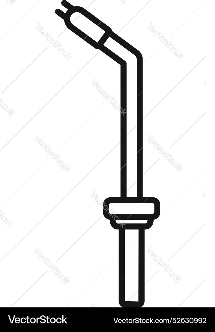 Gas welding torch burning metal with flame icon Vector Image