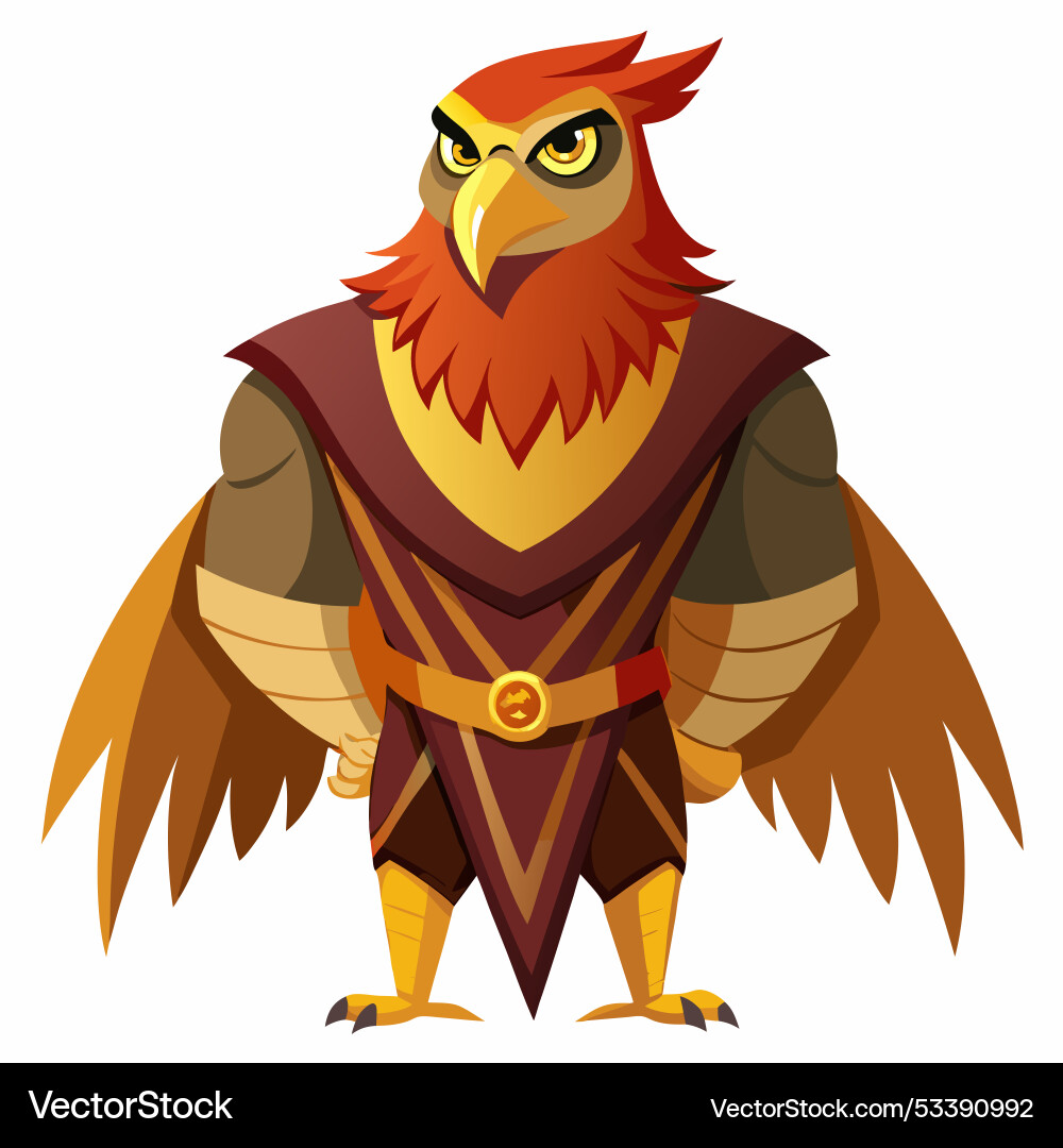 Print handsome hawk clipart Royalty Free Vector Image