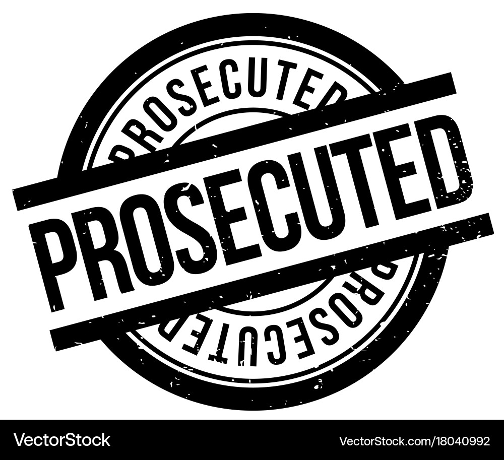 Prosecuted rubber stamp Royalty Free Vector Image