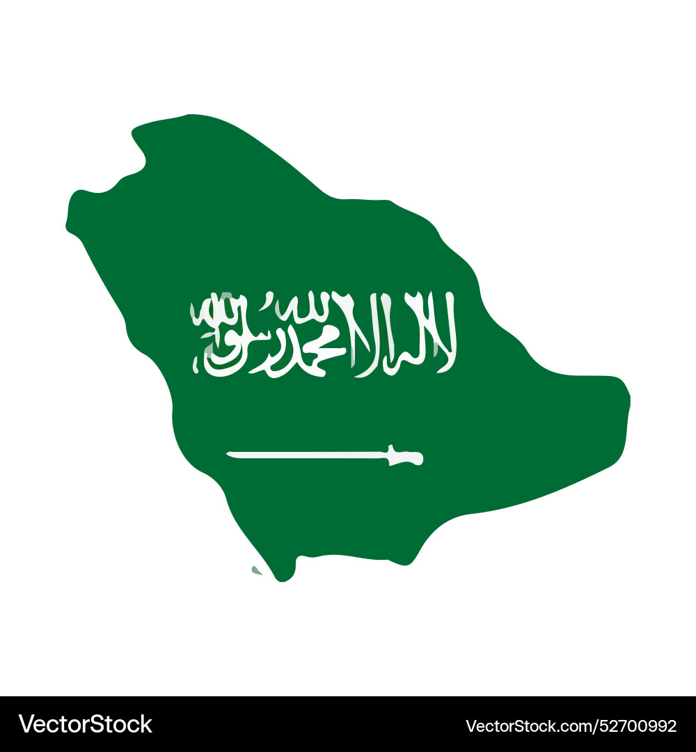 Saudi arabia country map icon symbol design Vector Image