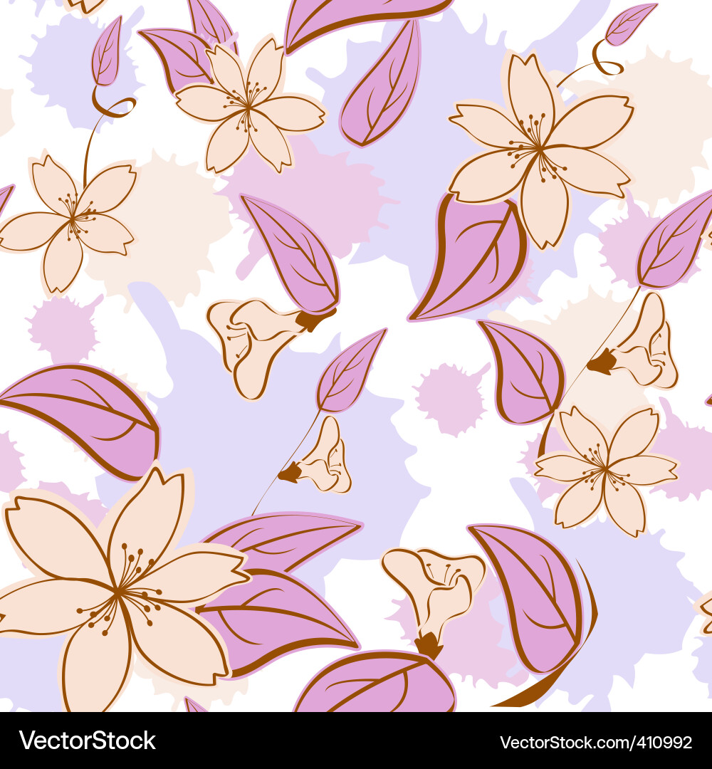 Seamless floral pattern in pas Royalty Free Vector Image