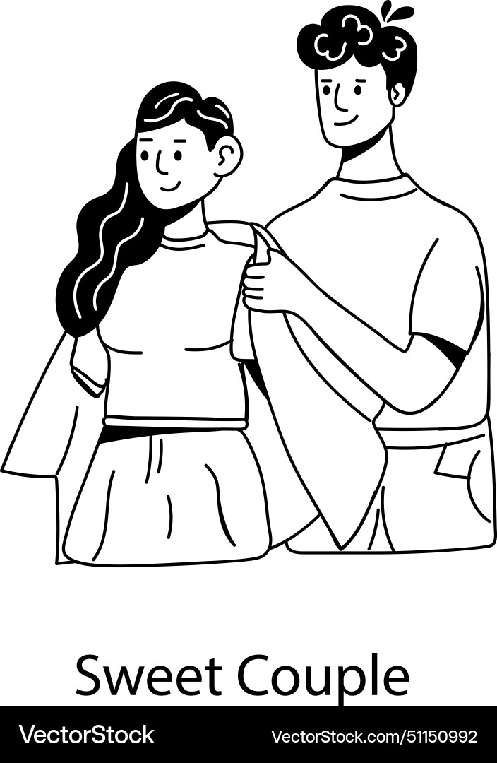 Sweet couple Royalty Free Vector Image - VectorStock