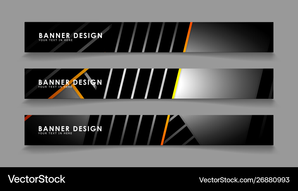 Abstract banner design with color gradient line Vector Image