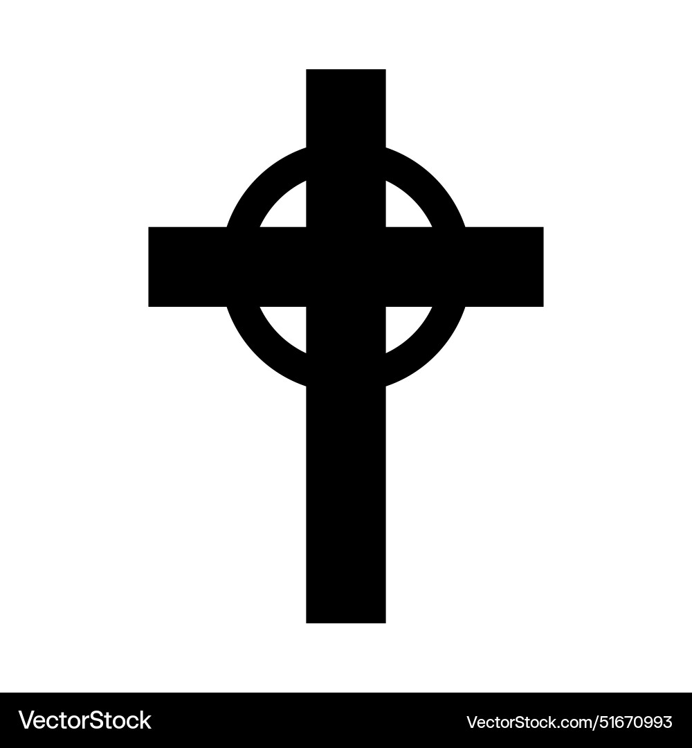 Celtic cross icon christian symbol Royalty Free Vector Image