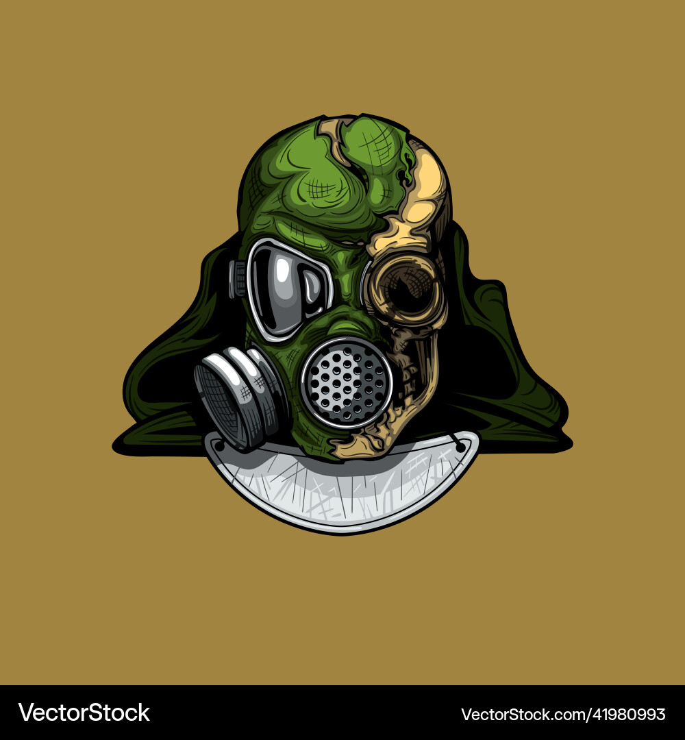 Decomposing Skull Mask Royalty Free Vector Image