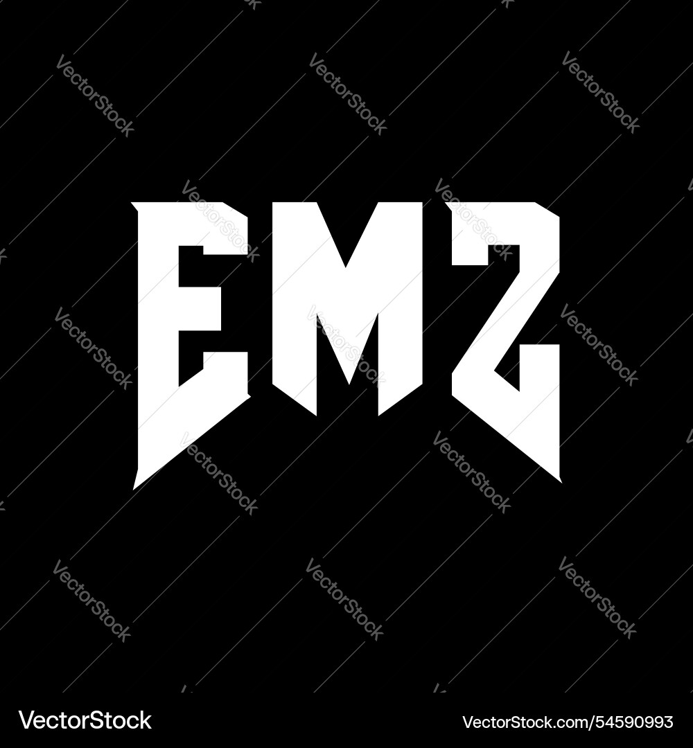 Emz letter logo design for technology company Vector Image