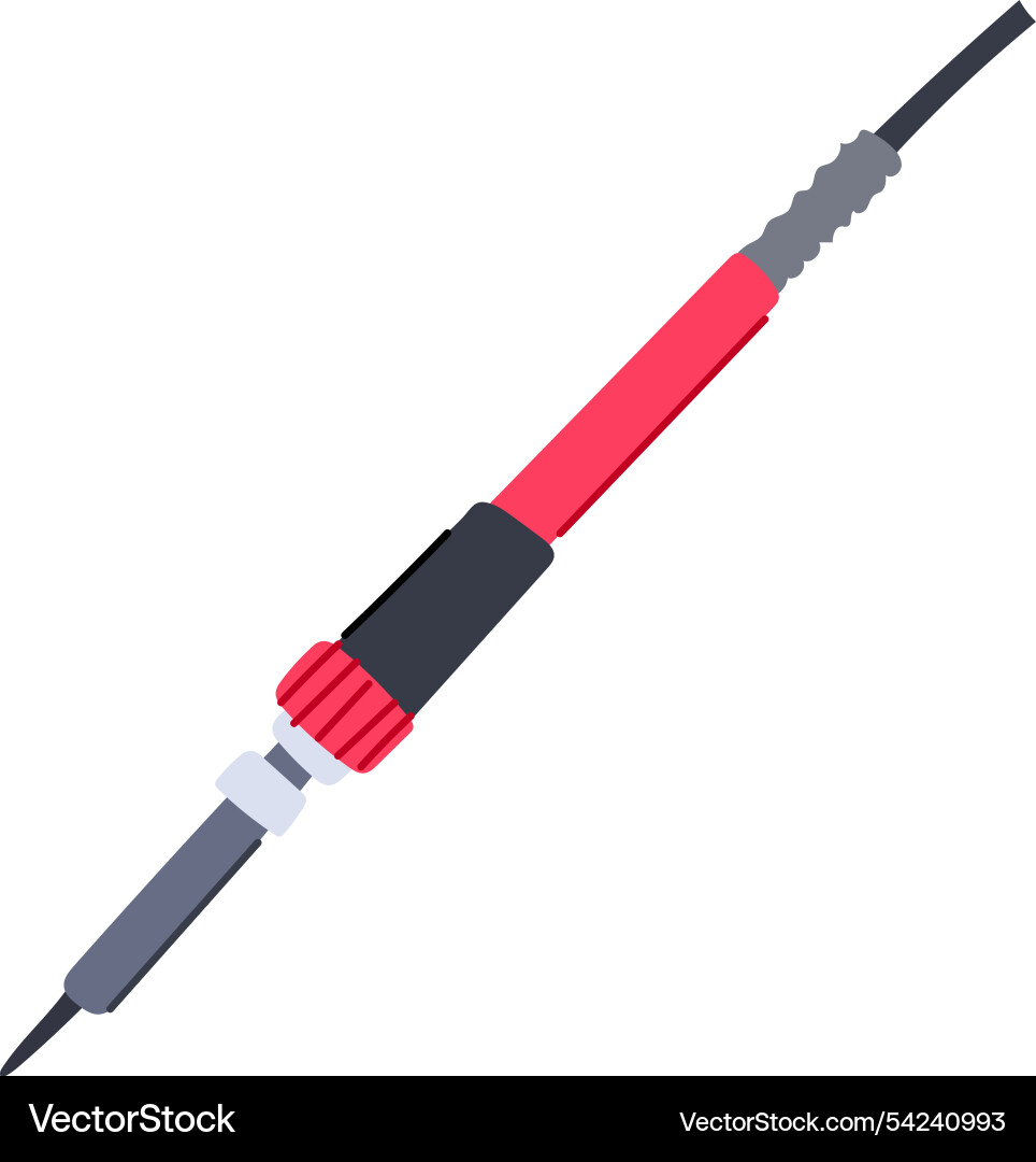 Flux soldering iron cartoon Royalty Free Vector Image