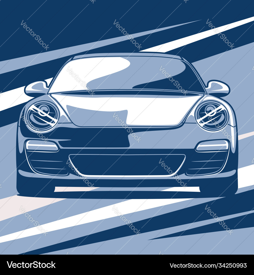 Front view car 10 Royalty Free Vector Image - VectorStock