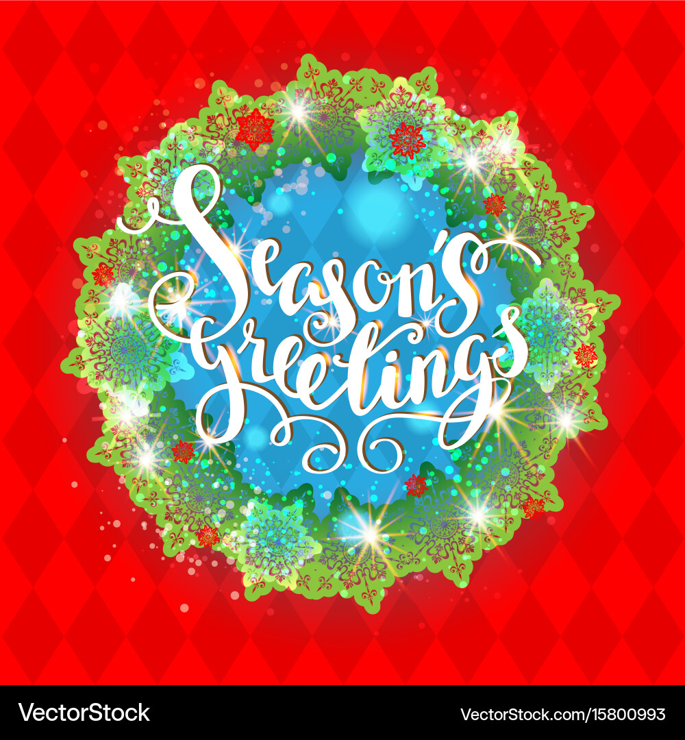 Holiday season wreath Royalty Free Vector Image