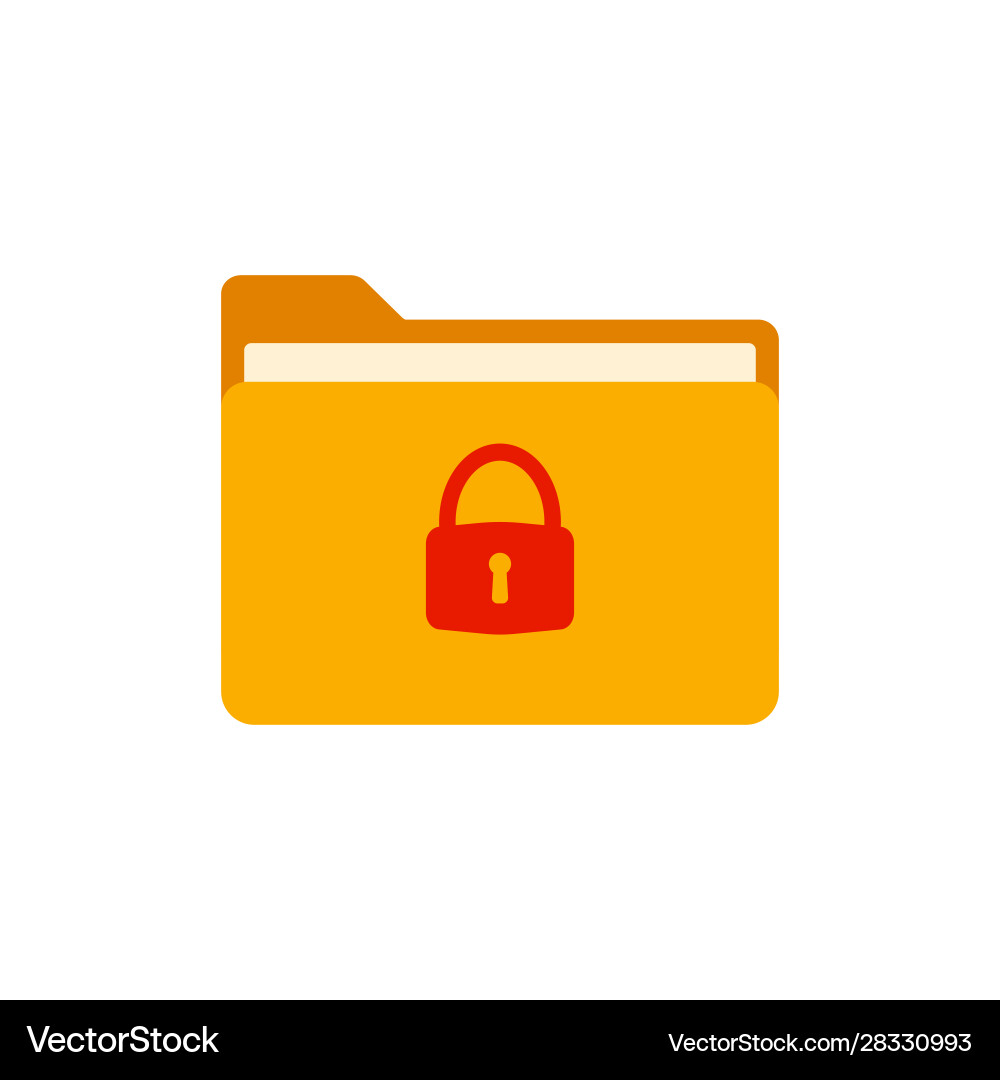 Locked Folder Icon Royalty Free Vector Image - VectorStock