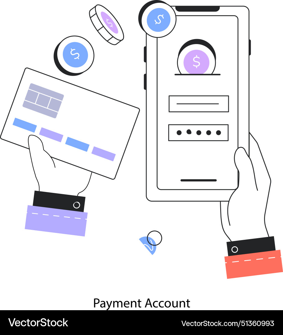 Payment account Royalty Free Vector Image - VectorStock