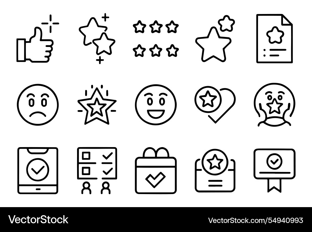 Rating customer experience related editable Vector Image