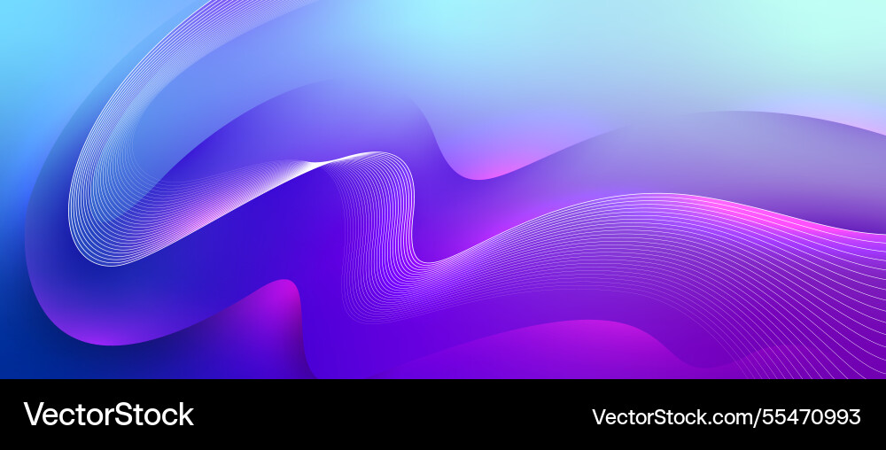Synthwave Purple Waves Background Royalty Free Vector Image
