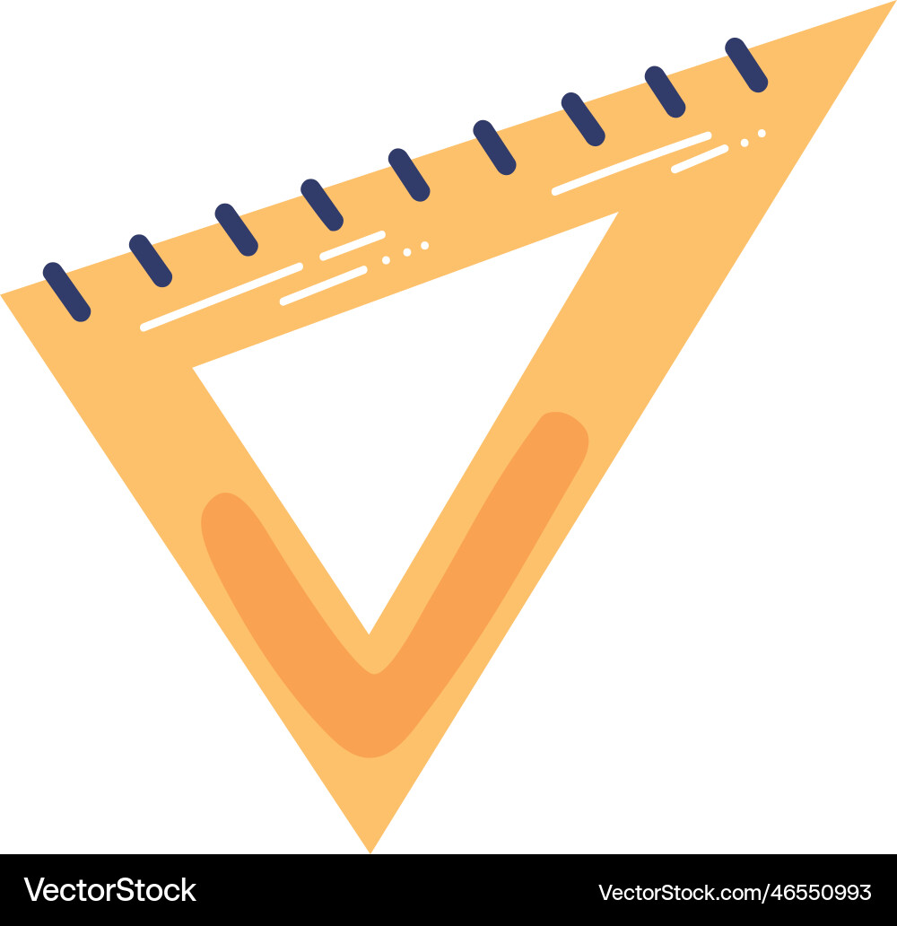 Triangle geometry ruler – Royalty-Free Vector | VectorStock