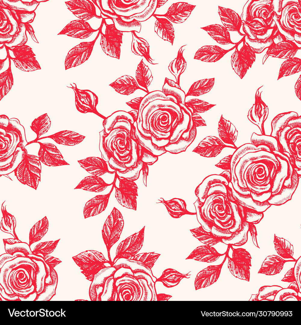 Vintage Hintergrund mit roten Rosen Lizenzfreier Vektor